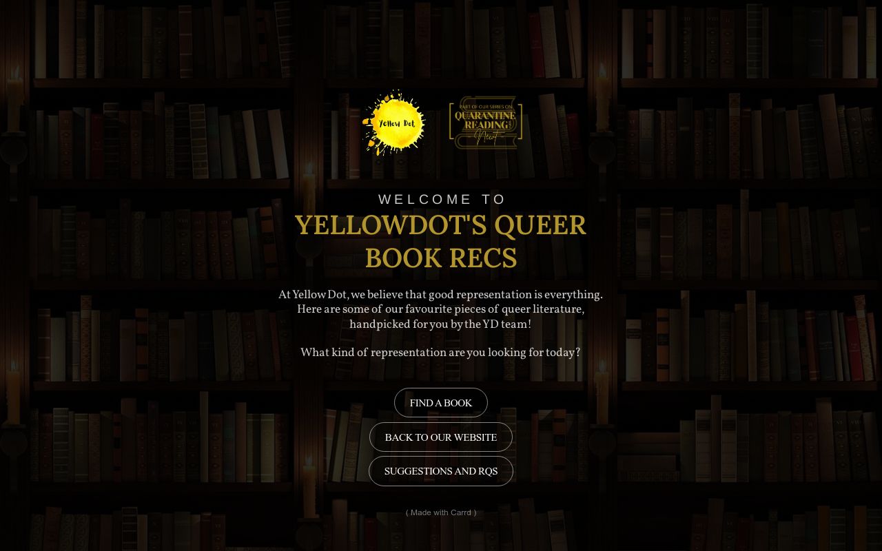 YellowDot's Queer Book Recommendations